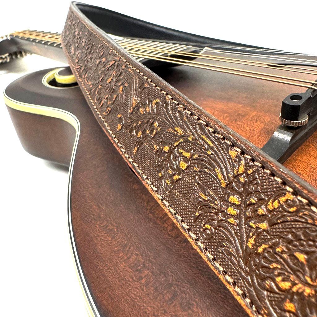 Walker and Williams M-21-BRN Bourbon Brown Leather Premium Padded ...