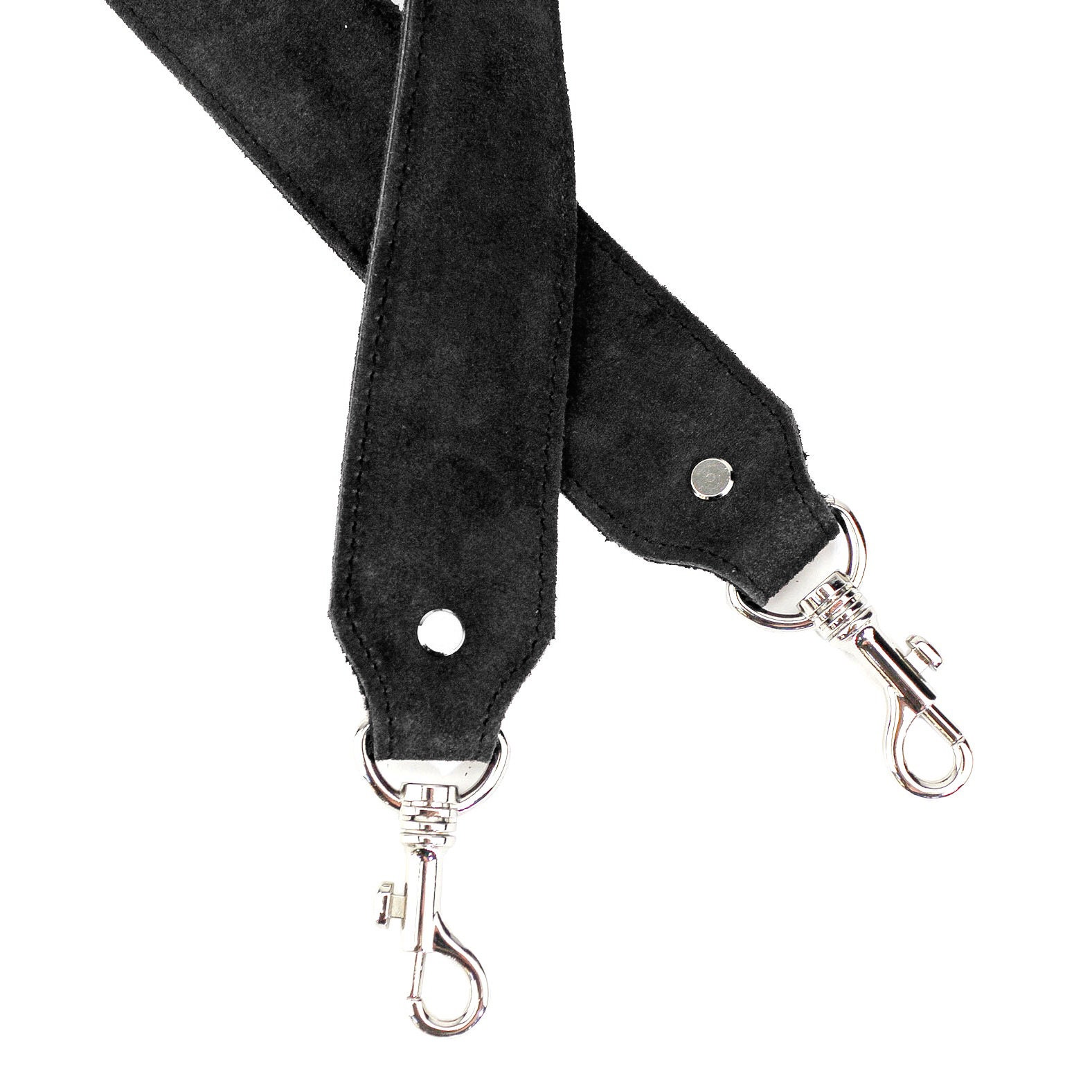 Black Comfy Suede Banjo Strap With Clips Walker & Williams - Etsy
