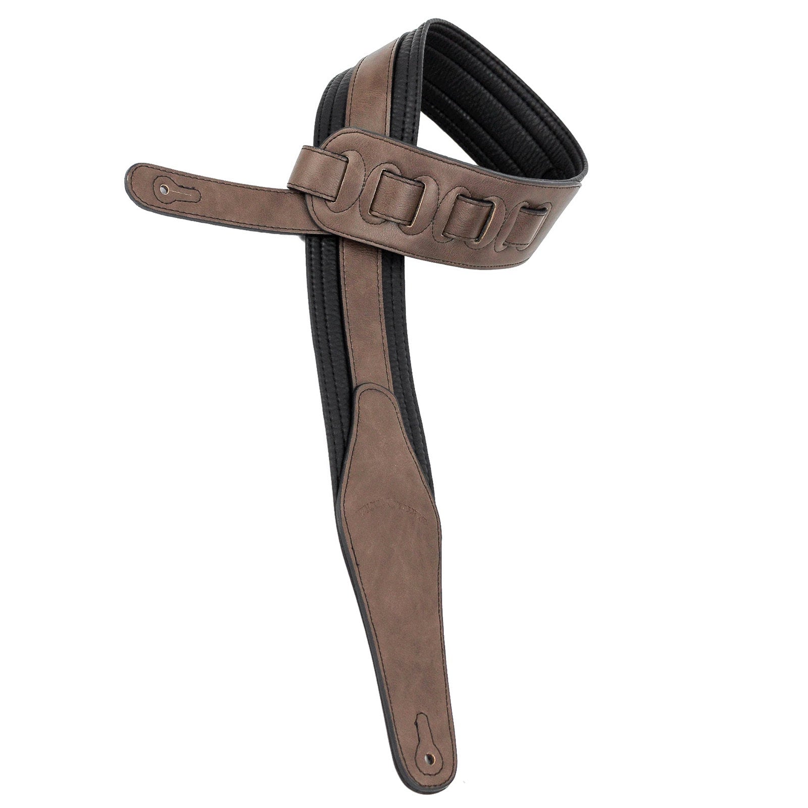 Cognac Padded Leather Guitar Strap With Soft Glove Leather Back Walker ...