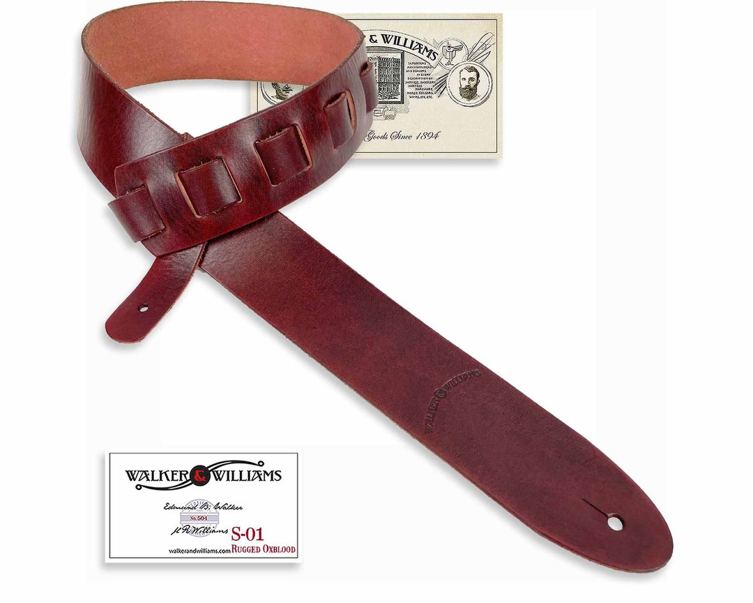 Walker & Williams S-01 Oxblood Brown Full Grain Extra Thick Soft ...