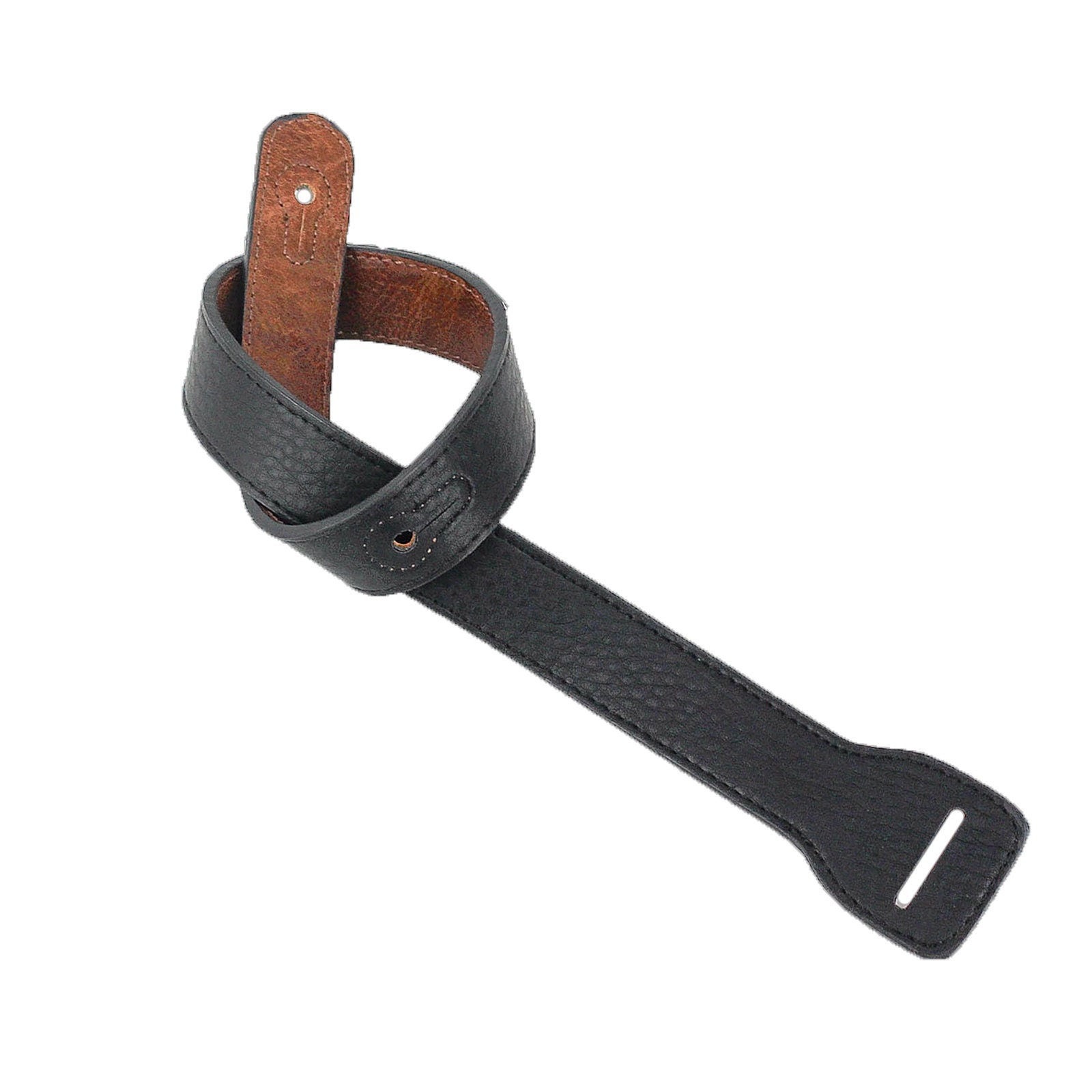Chestnut Leather Guitar Strap Extender Lengthens W&W Straps and Many ...
