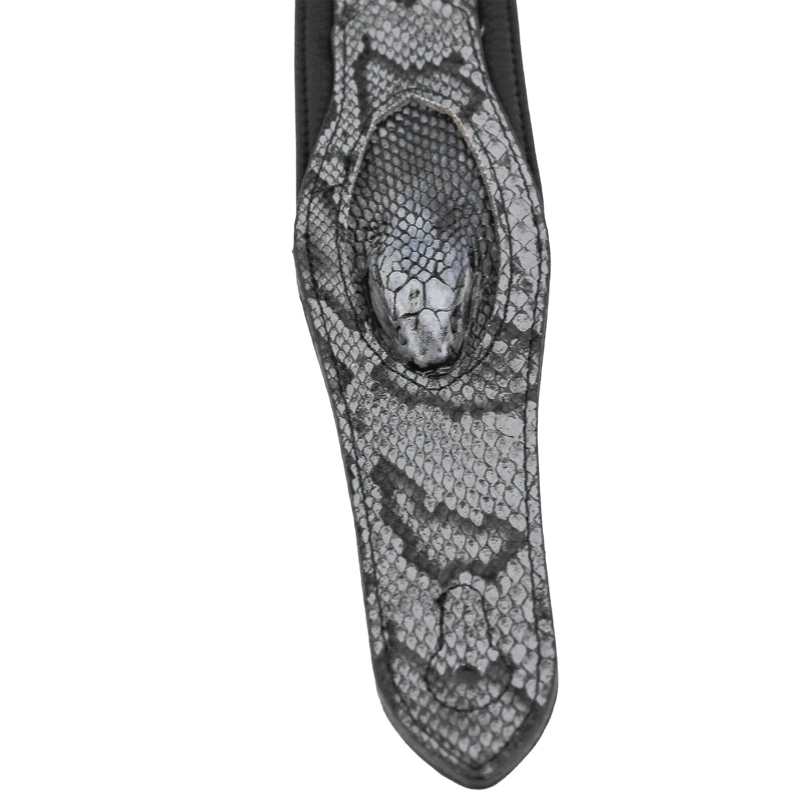 Grey Python Snake Pattern Padded Guitar Strap With Snakehead | Etsy