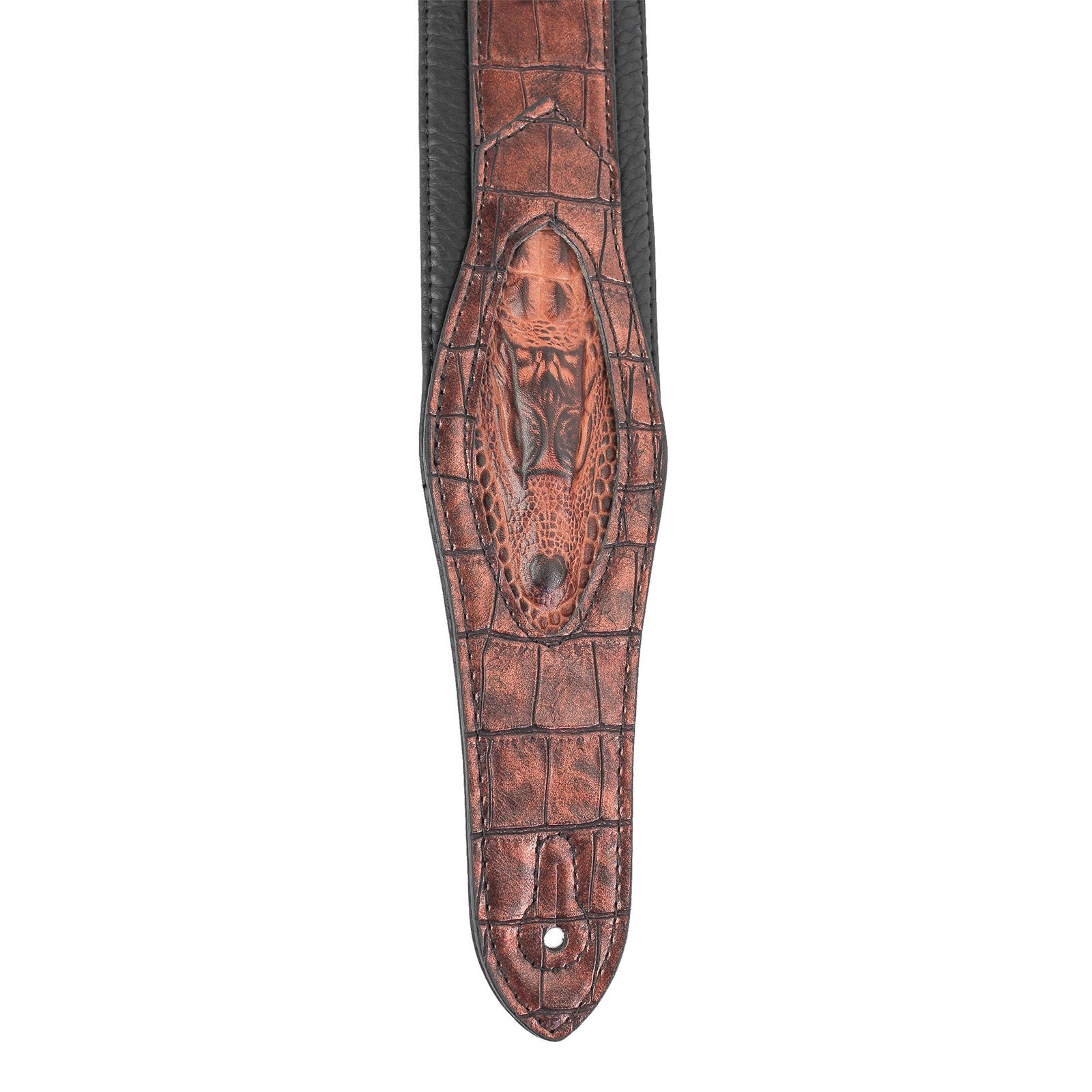Metallic Bronze Alligator Pattern Padded Guitar Strap With - Etsy