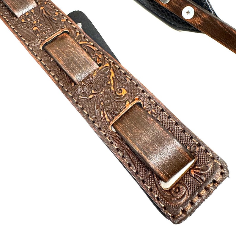 Walker and Williams M-21-BRN Bourbon Brown Leather Premium Padded ...
