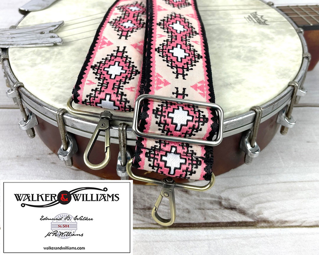 Walker and Williams HBAN-35 Vintage Series Bright Pink & White ...