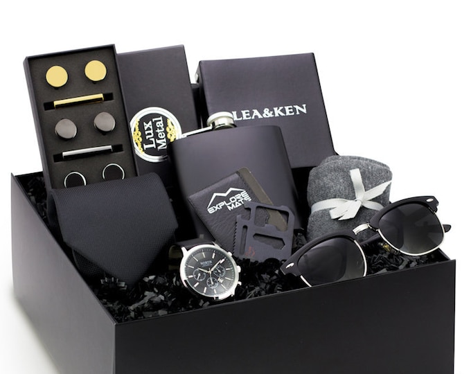 Gift Box for Him, Complete Gift Set for Him, Men's Watch, Sunglasses ...