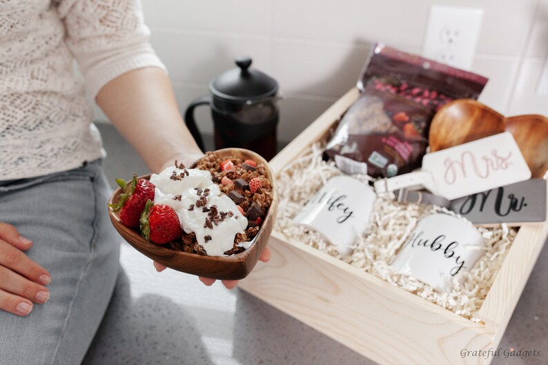 Newlywed Wifey Hubby Gift Box Couples Wedding Gift Basket | Etsy