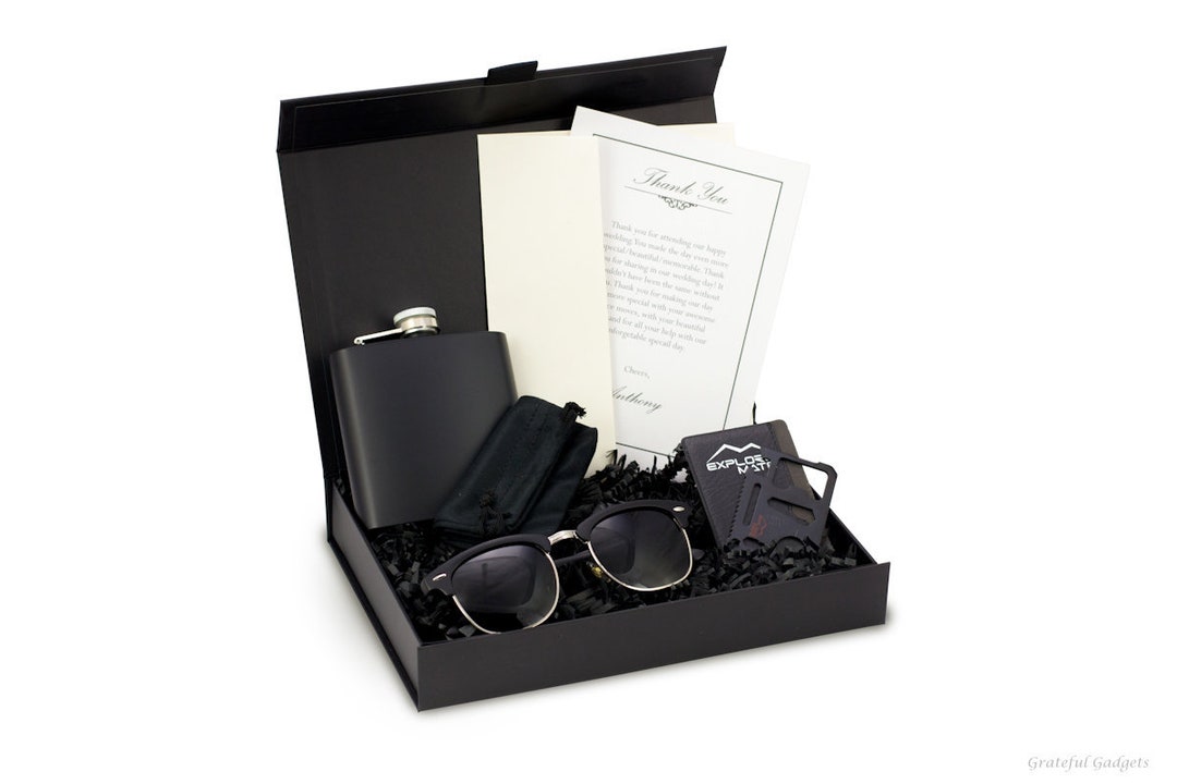 Groomsmen Gift Box, Complete Groomsman Gift Set, Men's Sunglasses ...