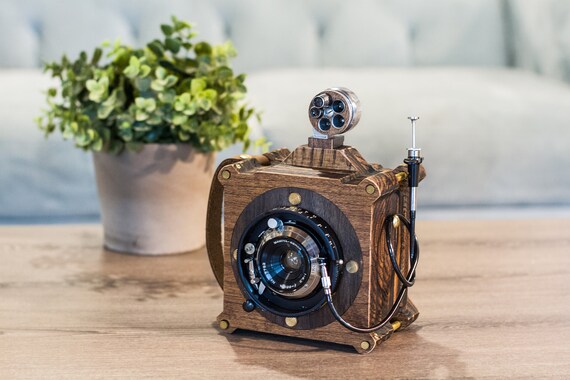 Vintage Handcrafted Wood Camera Decoration | Etsy