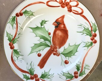 Cardinal plates | Etsy