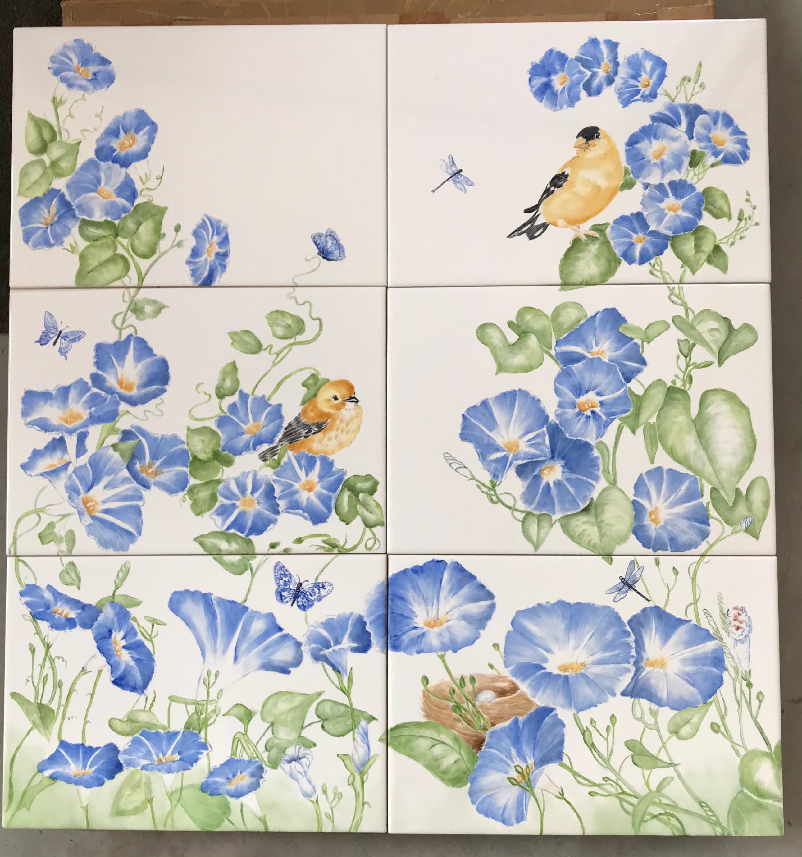 Custom Hand Painted Tiles Including Kitchen Back Splashes, Bathroom ...