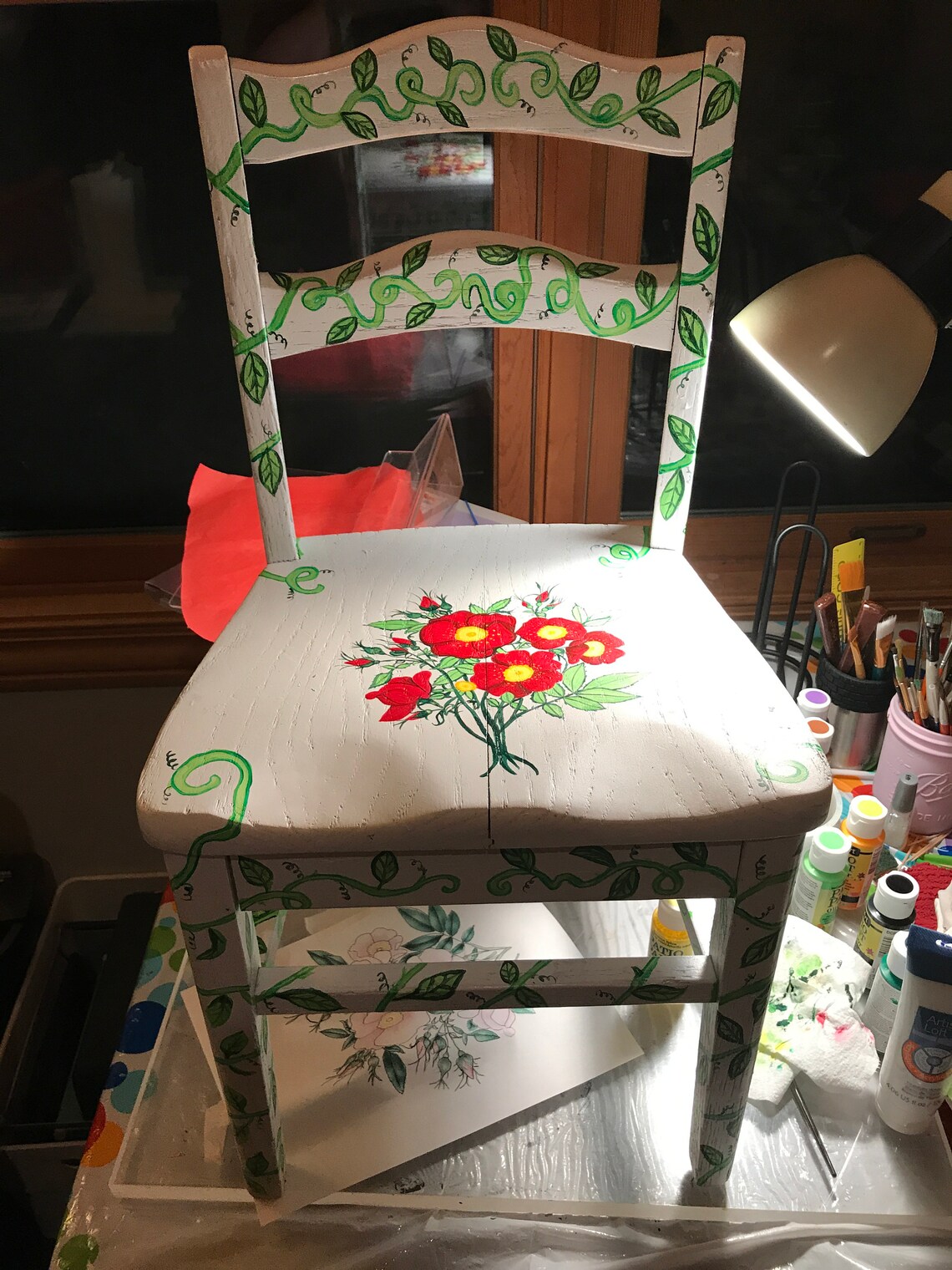 Custom Hand Painted Solid Oak Child Size School Chairs - Etsy