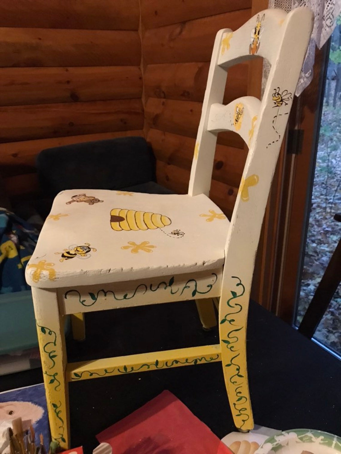 Custom Hand Painted Solid Oak Child Size School Chairs - Etsy