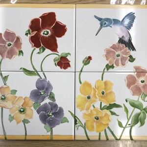 Custom Hand Painted Tiles Including Kitchen Back Splashes, Bathroom ...