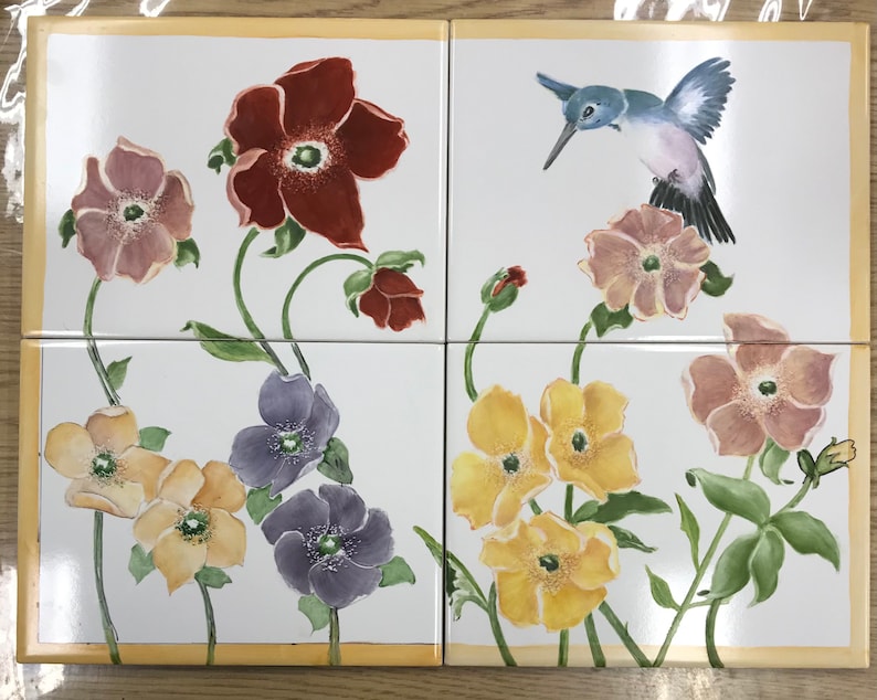 Custom Hand Painted Tiles Including Kitchen Back Splashes, Bathroom ...