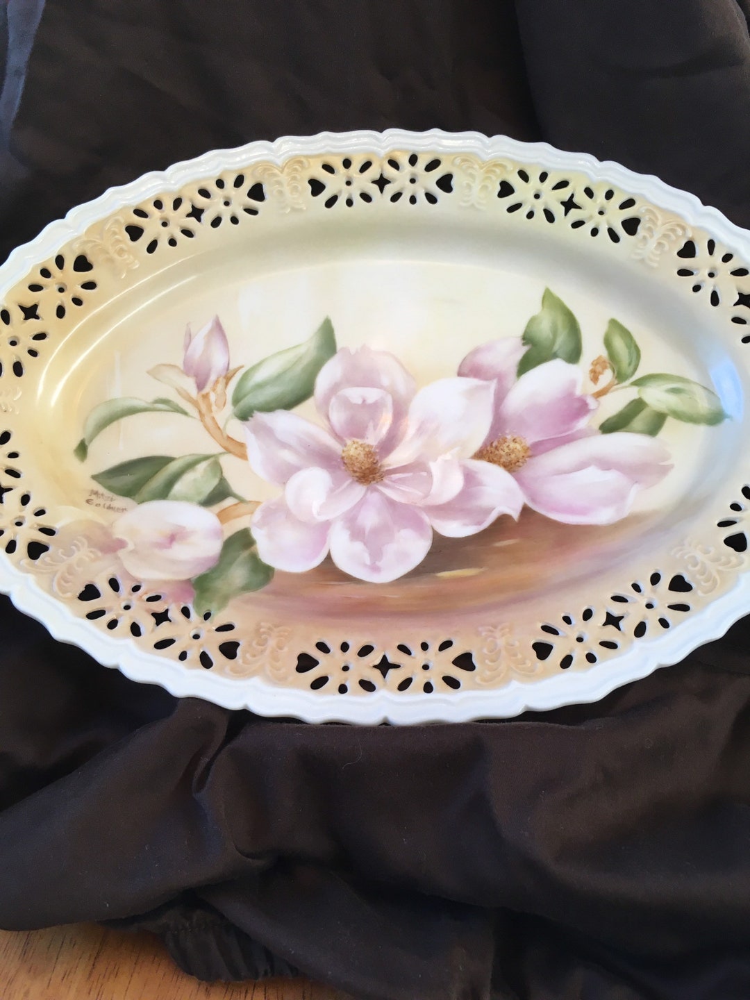 Beautiful Handpainted Platter and Plate. Choose From 9 1/2 Inch Pickard ...