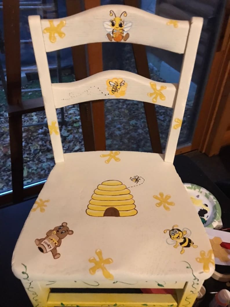 Custom Hand Painted Solid Oak Child Size School Chairs - Etsy
