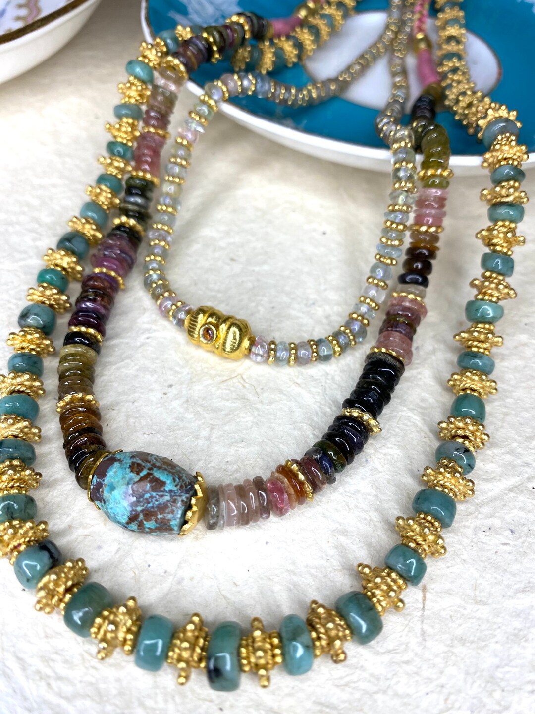 Les Colliers En Pierre Naturelle Et En Soie Fabrication à La Main - Etsy