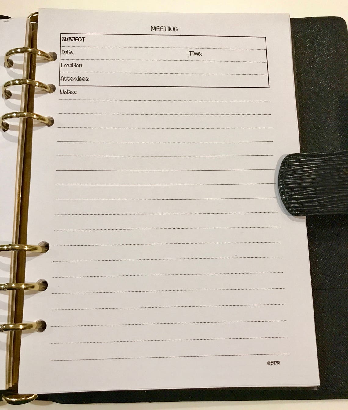 MEETING A5/PERSONAL Gold Edge /shimmer/white Planner Inserts - Etsy