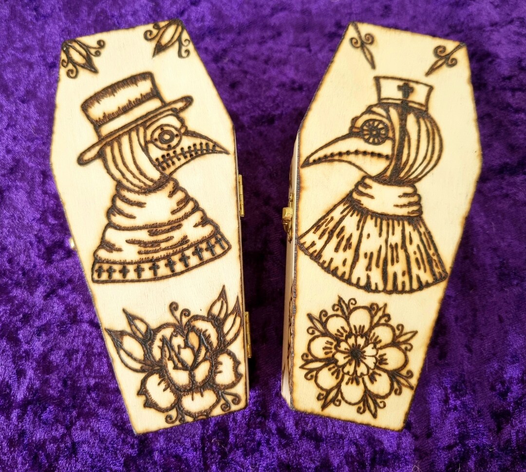 Plague Nurse / Doctor Coffin Style Wooden Keepsake Box - Etsy