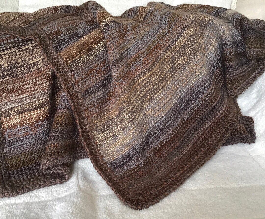 Luxury Weight Soft Cosy Beige Grey Brown Throw Blanketdark - Etsy