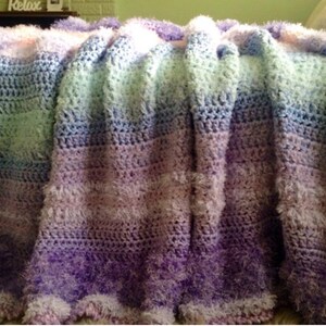 Luxury Soft Dusty Blue Sage Pale Grey Pastels Ombré Style Tufted ...