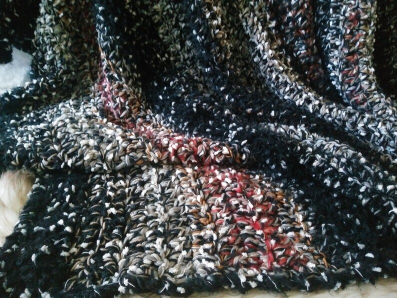 Extra Large Thick Textured Autumn Throw Blanket for Saleblack - Etsy