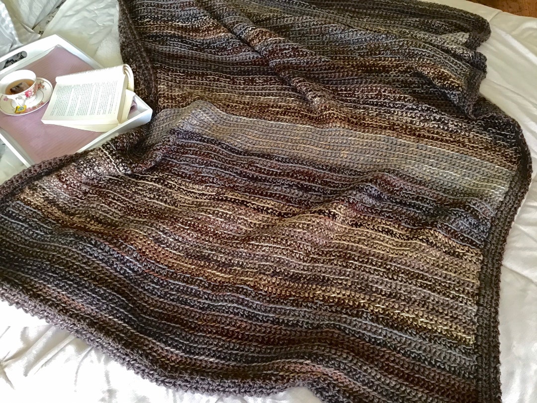 Luxury Weight Soft Cosy Beige Grey Brown Throw Blanket,dark Brown and ...