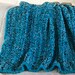 Turquoise Textured Crochet Throw Blanket Kids Room Blue - Etsy