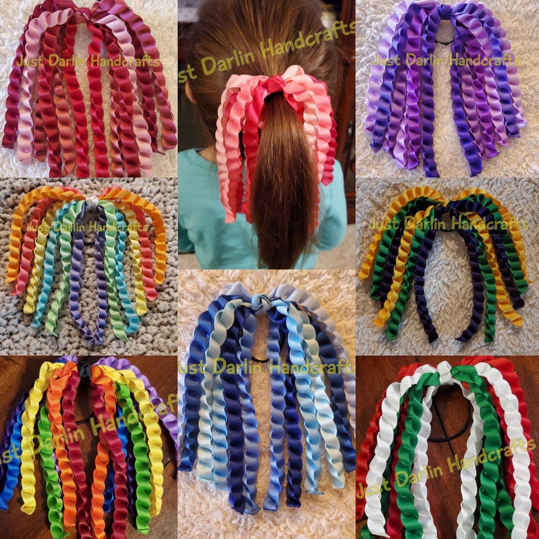 Hair Streamer, Ponytail Streamer, Ribbon Hair Tie, Girls Bows, Ponytail ...