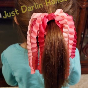 Hair Streamer, Ponytail Streamer, Ribbon Hair Tie, Girls Bows, Ponytail ...