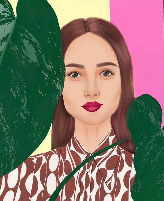 Custom Cartoon Portrait From Photo Personalised Birthday | Etsy