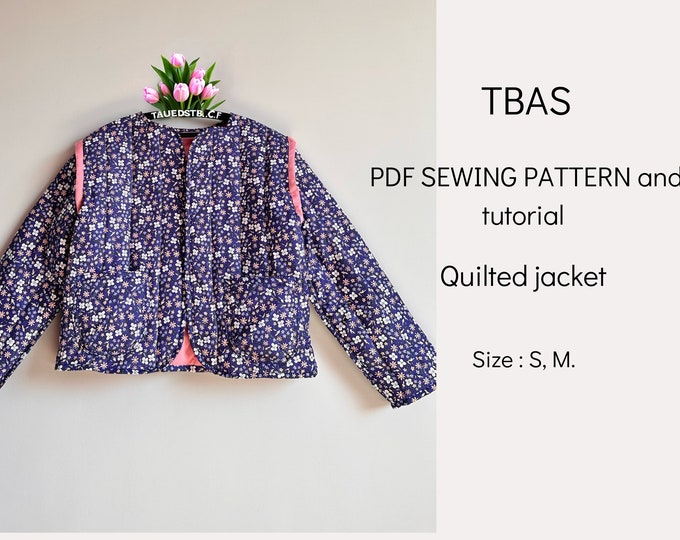 PDF Sewing Pattern Quilted Jacket, Patchwork Jacket Pattern. - Etsy