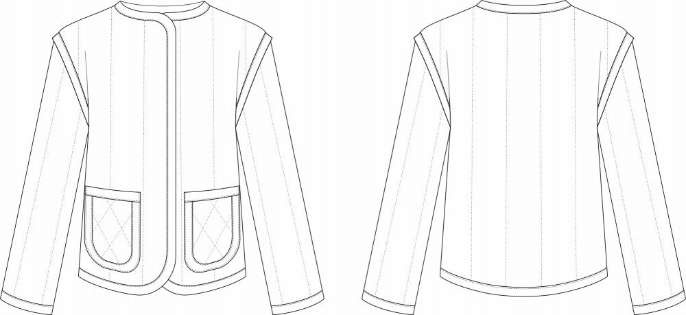 PDF Sewing Pattern Quilted Jacket - Etsy UK