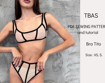 PDF Sewing Pattern Bra With Tutorial. - Etsy