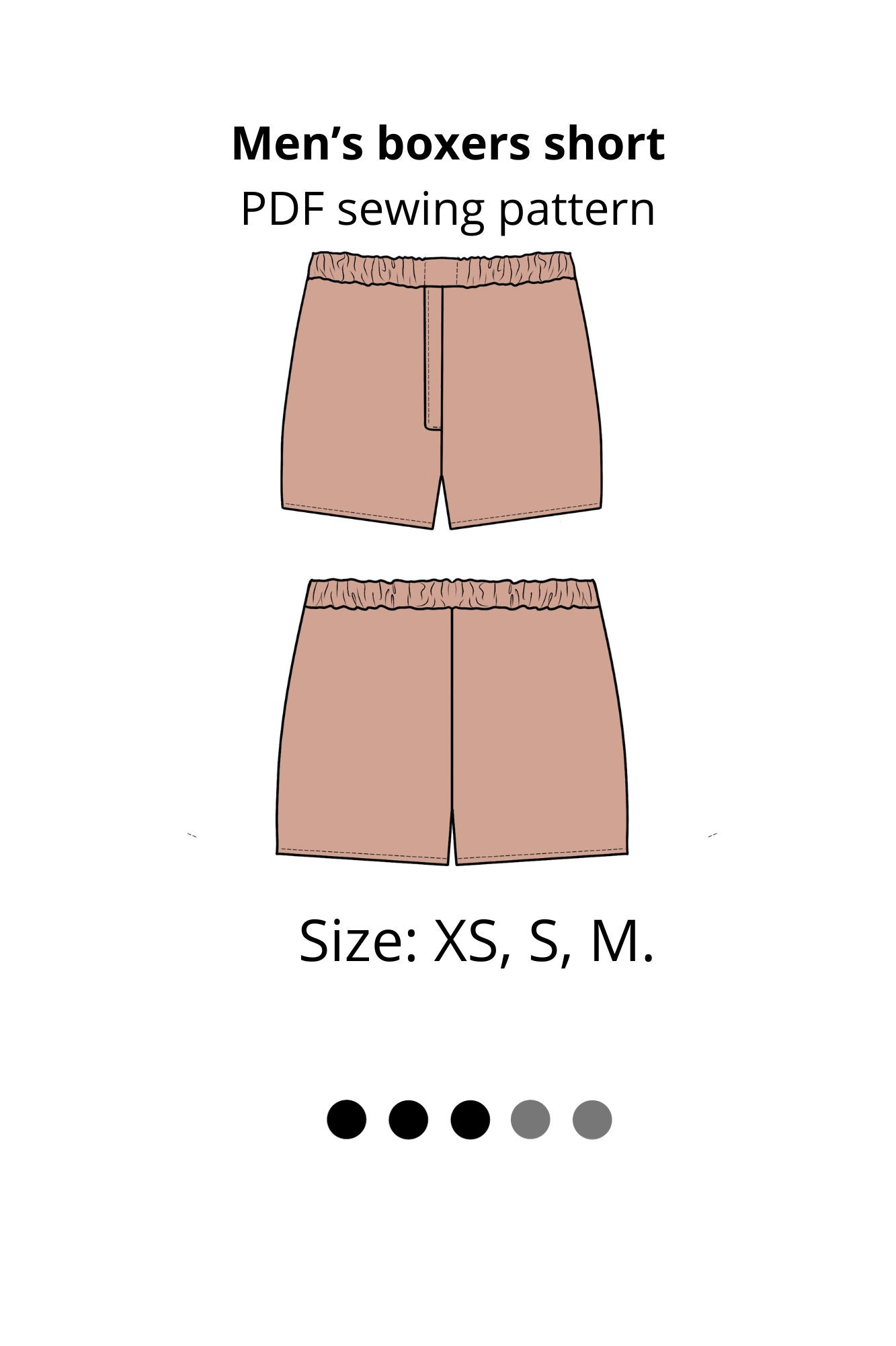 PDF Men's Boxers Shorts Sewing Patterns With Tutorial. Men's Boxers ...