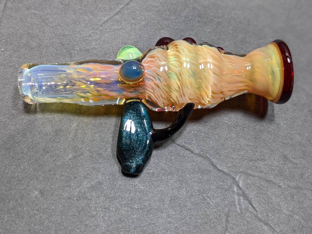 Red and Yellow Color Changing Ray Gun Glass Pipe - Etsy