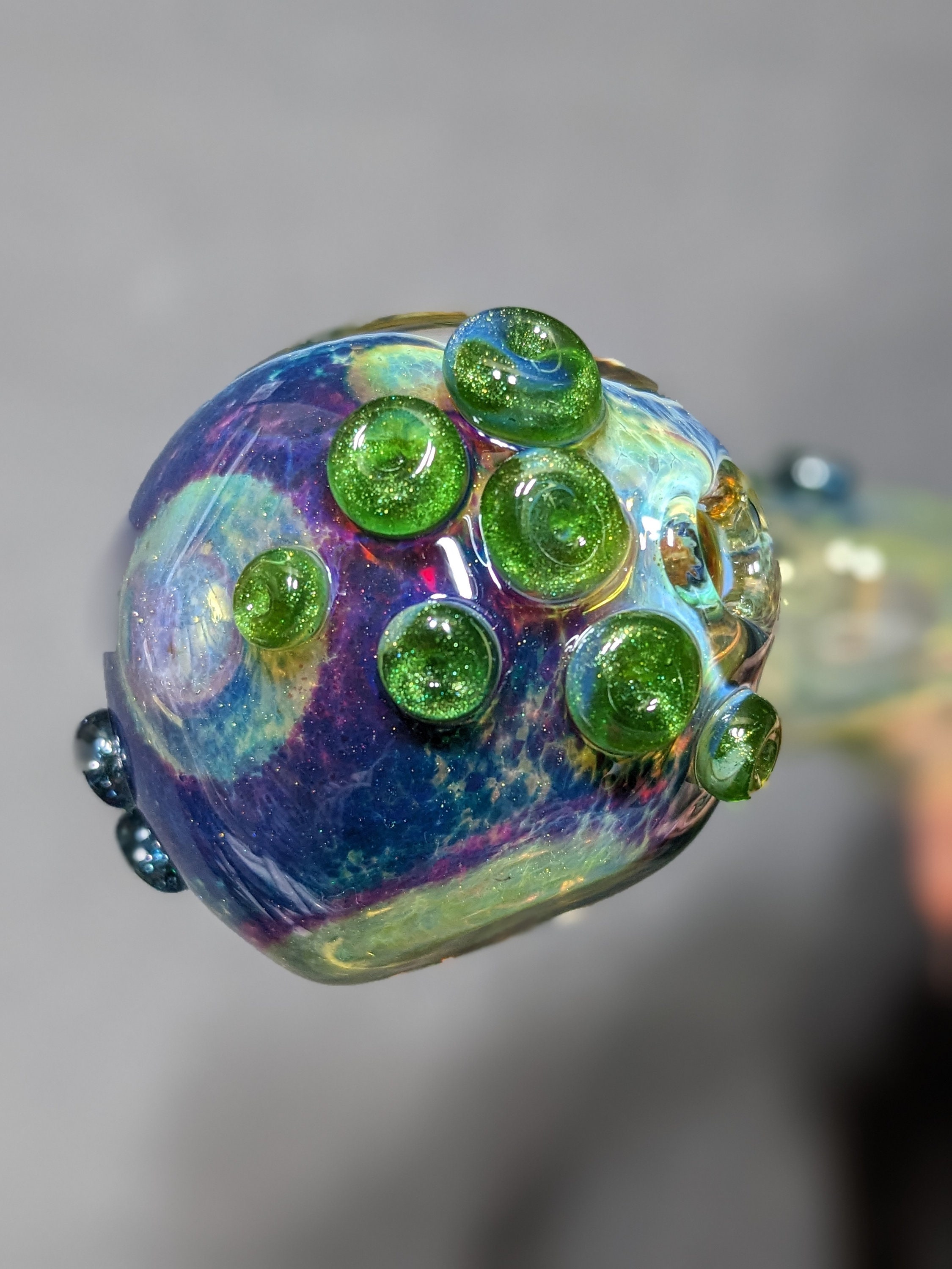 Spectral Rainbow and Green Color Changing Tentacle Spike Pipe - Etsy