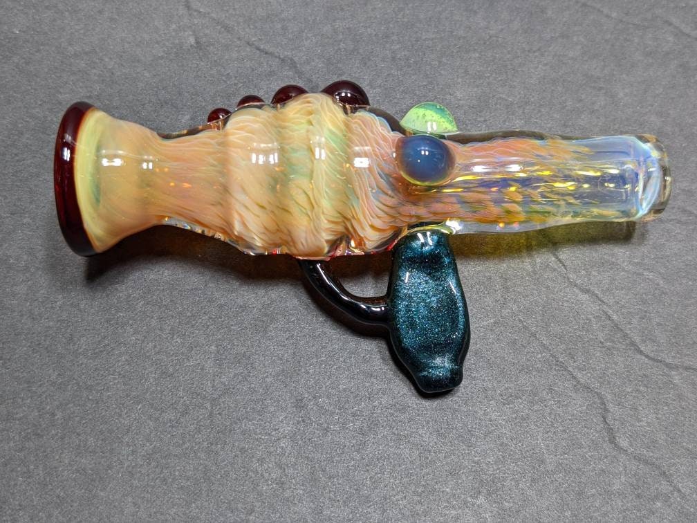 Red and Yellow Color Changing Ray Gun Glass Pipe - Etsy