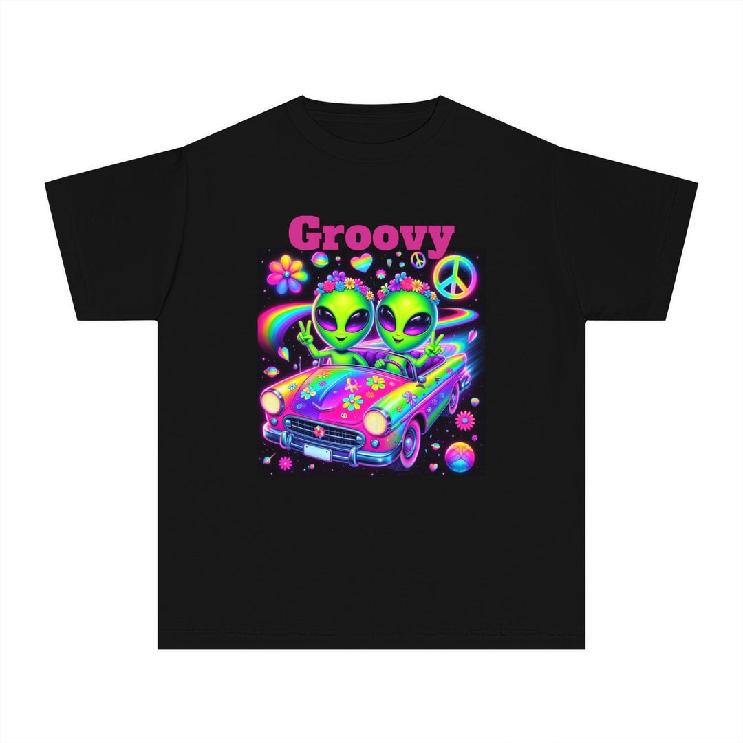 Kids Rainbow Aliens in Space Shirt, Cute Aliens Shirt, Neon Aliens ...