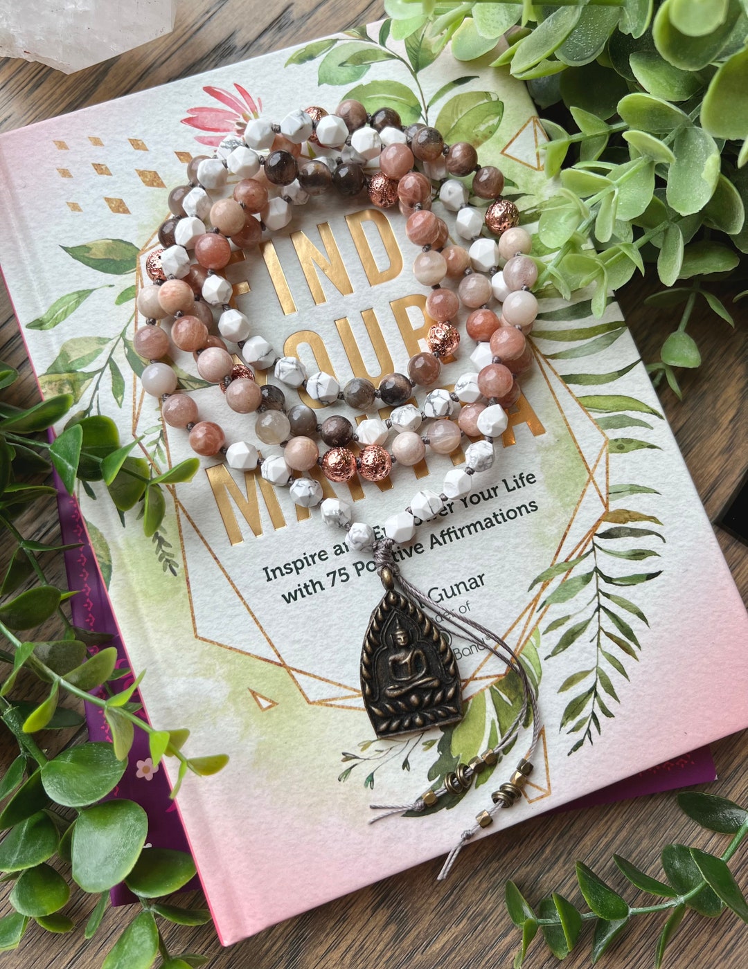 108 Beaded Mala , Prayer Beads , 108 Beaded Meditation Mala, Gemstone ...