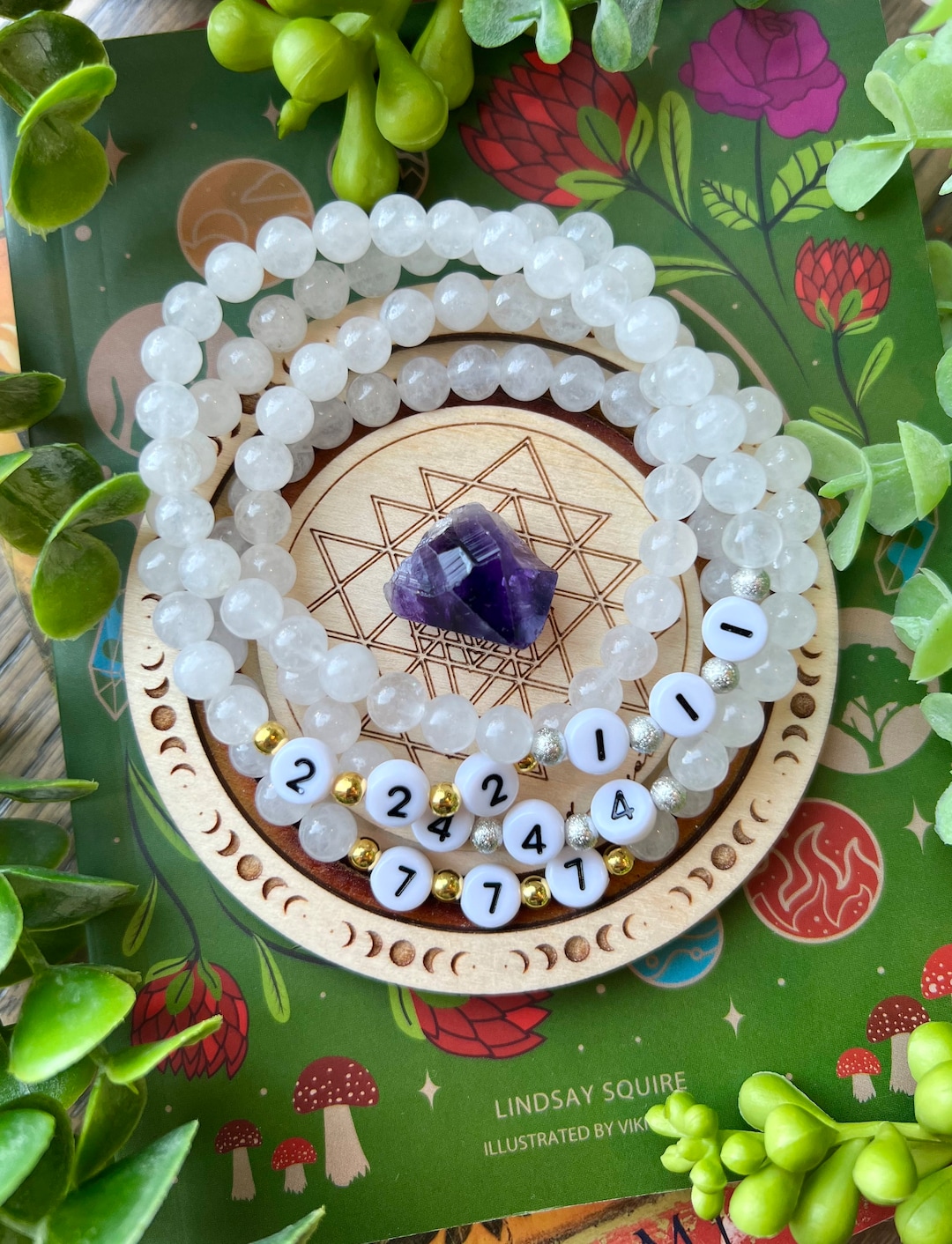 Angel Number Bracelet, Angel Number Beaded Bracelet, Angel Number ...