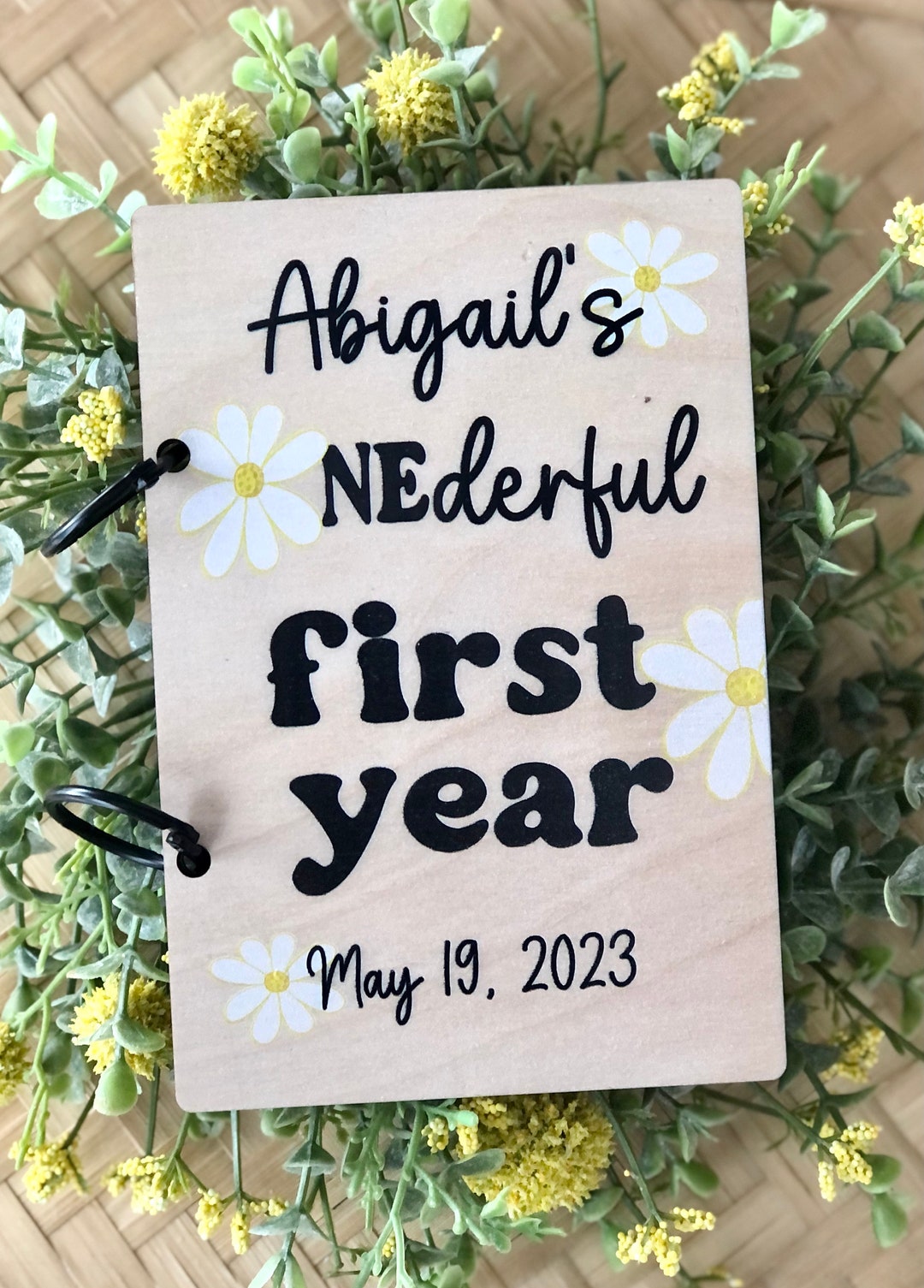 First Year Photo Book, First Birthday Girls Photo Book, Onederful First ...