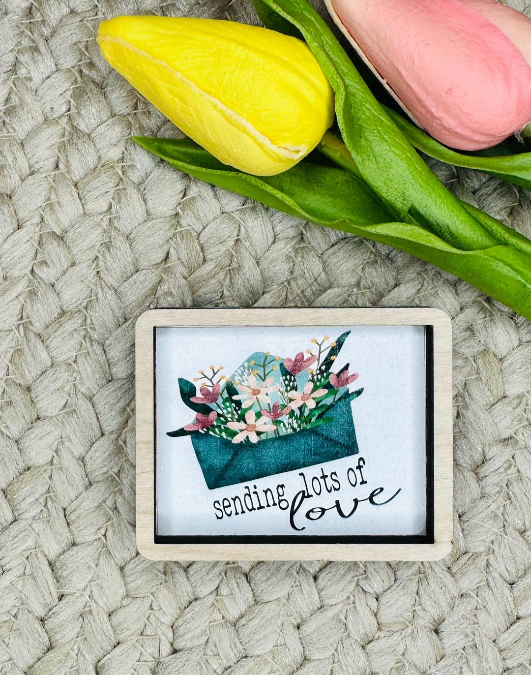 Spring Miniature Signs, MINI Decor, Sending Lots of Love, Bible Verse ...