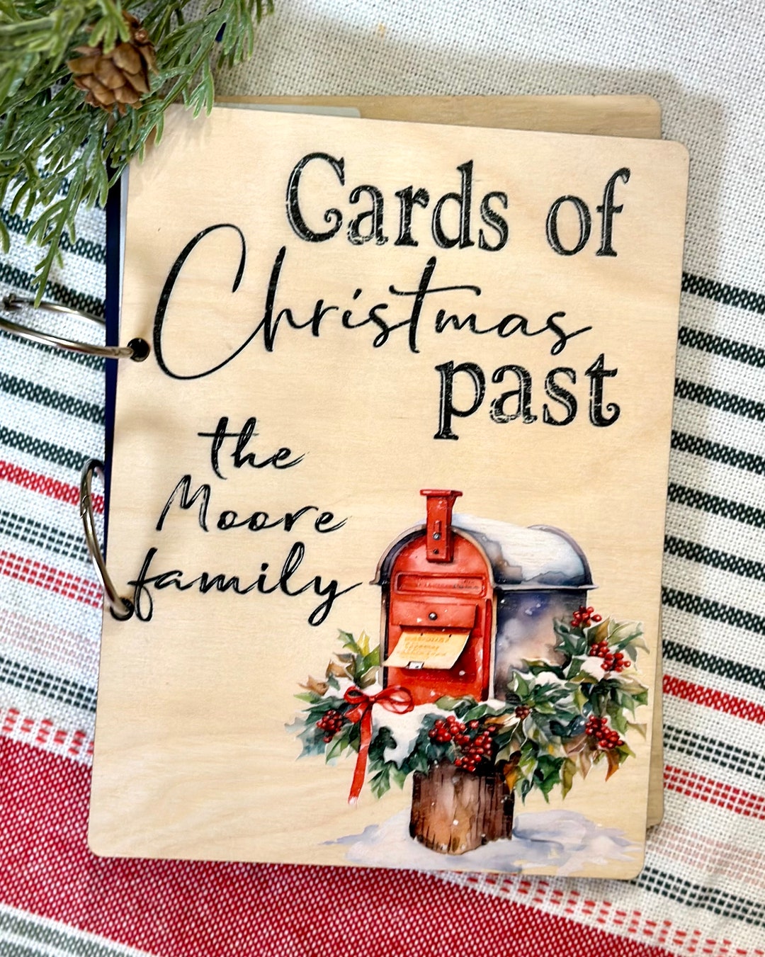 Christmas Card Keeper, Card Organizer, Cards of Christmas Past, Custom ...