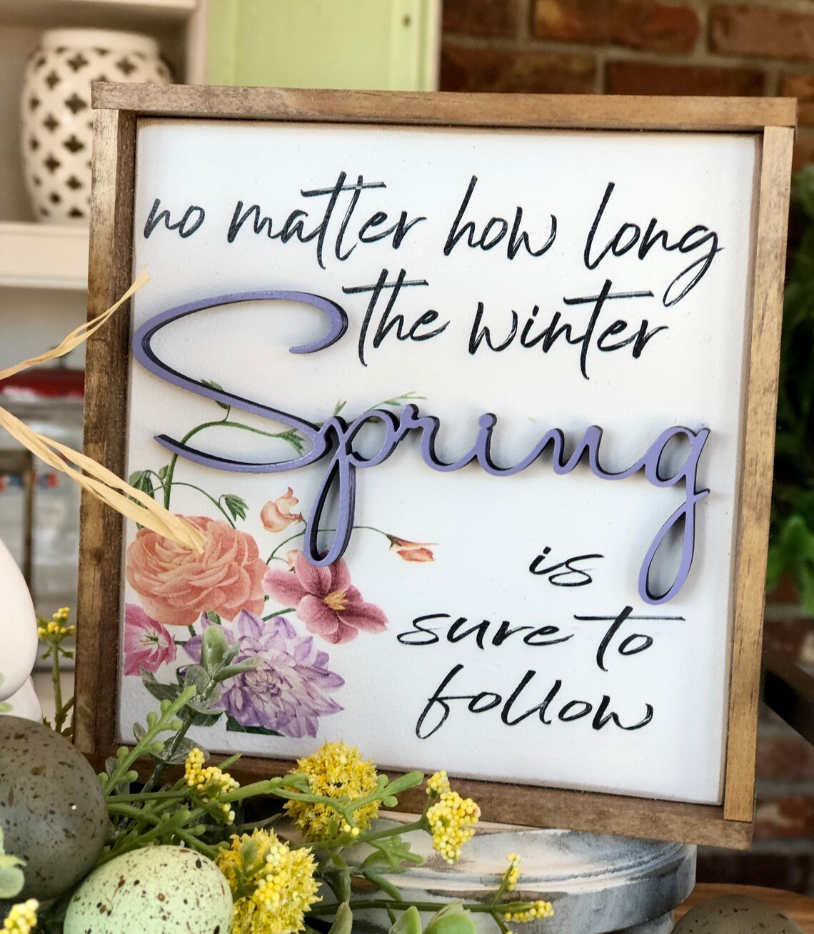 Spring Tiered Tray Mini Sign Spring Mini Decoration Spring - Etsy