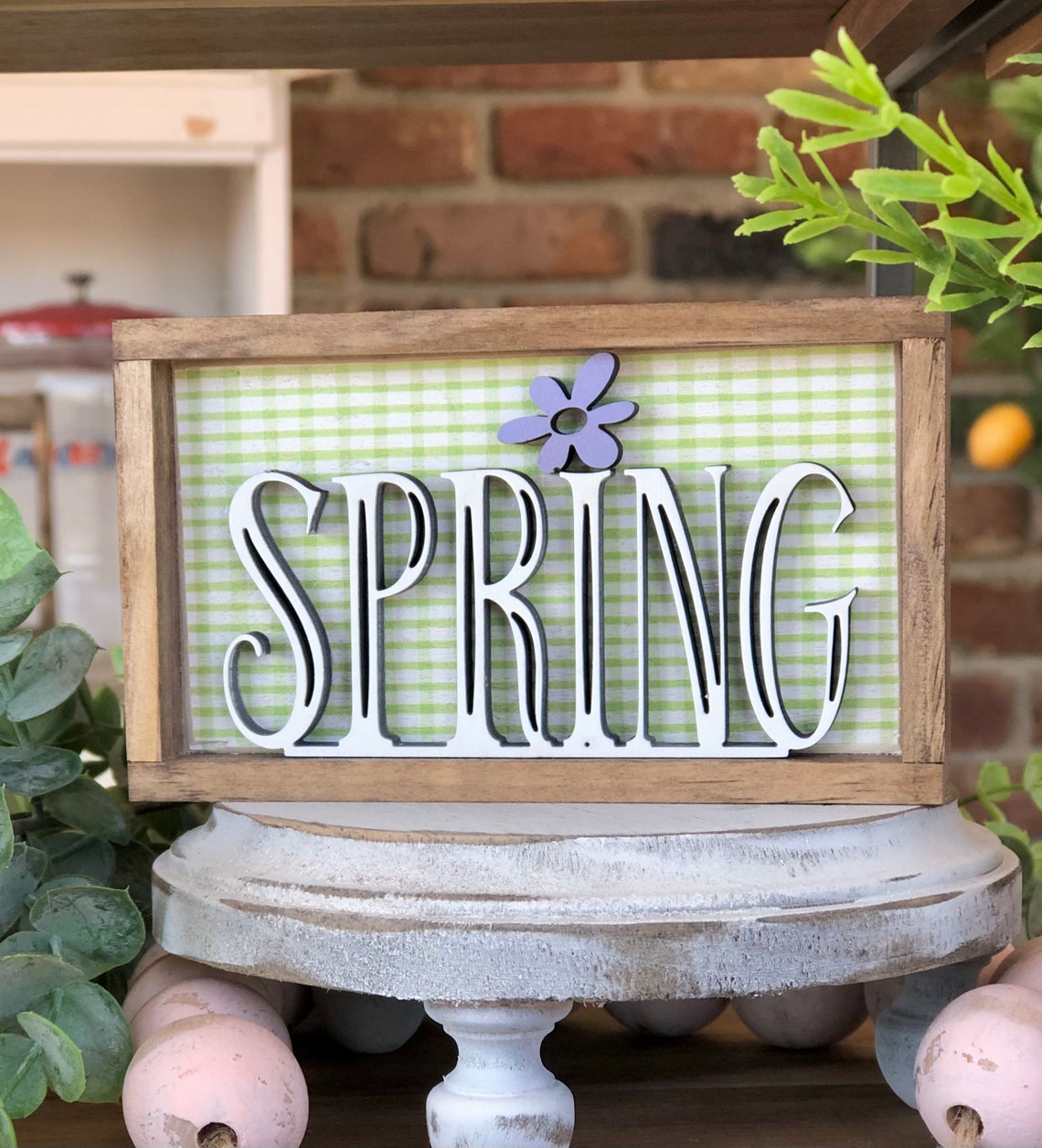 Spring Tiered Tray Mini Sign Spring Mini Decoration Spring | Etsy