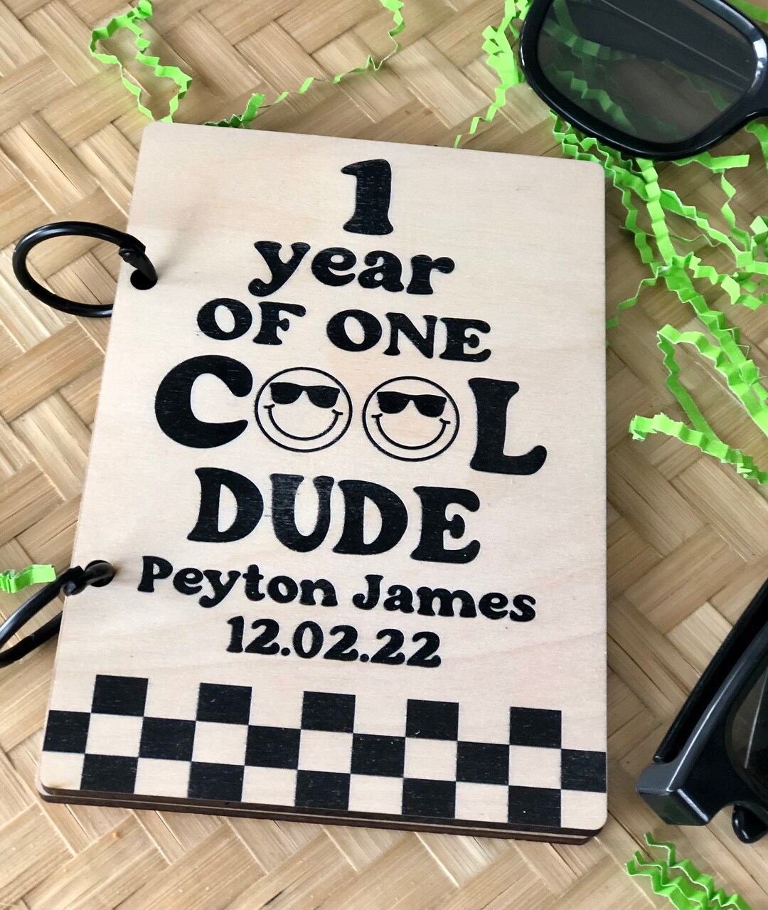 First Year Photo Book, First Birthday Boys Photo Book, One Cool Dude ...