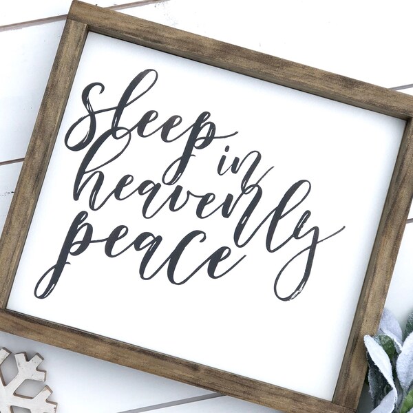 Sleep in Heavenly Peace Sign - Etsy