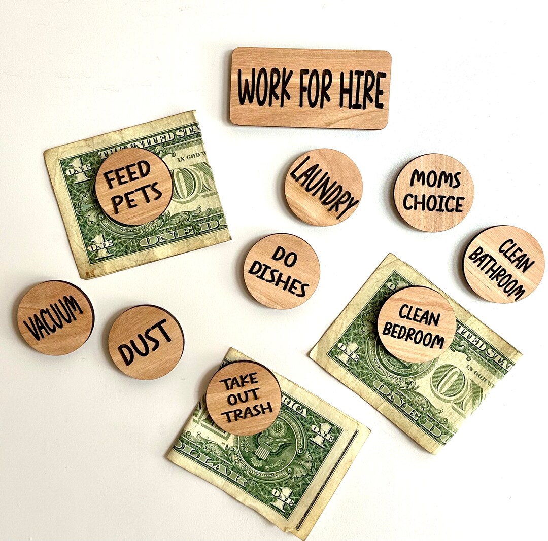 Round Chore Magnets Wood Magnets Chore Charts Chores Chore Magnets - Etsy